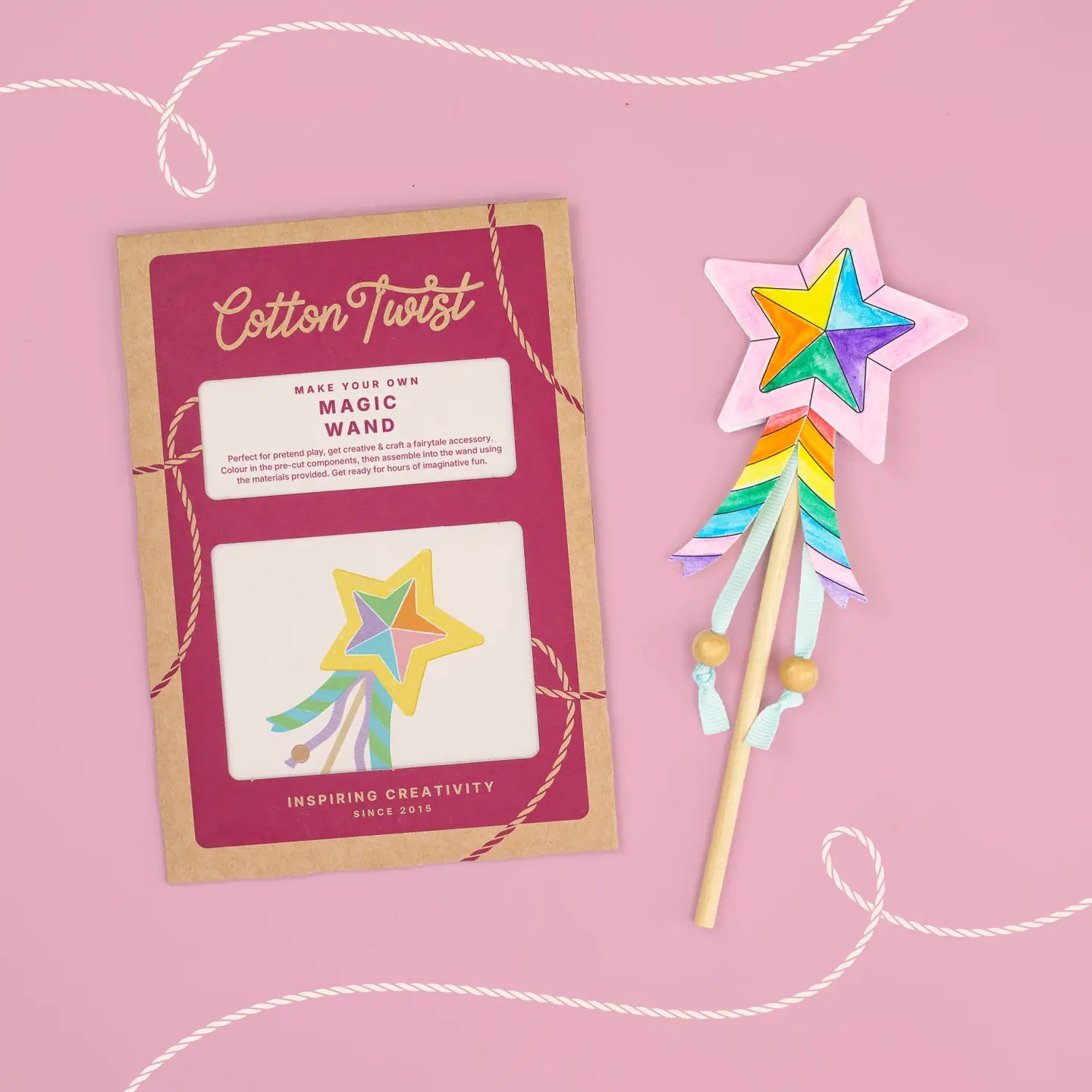 Magic Wand Craft Kit - Cotton Twist Make Your Own | Party Favours UK ...